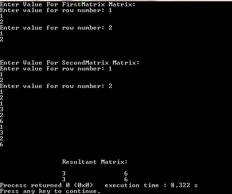 Matrices Multiplication In C Code Tutorial C Programming Tutorial
