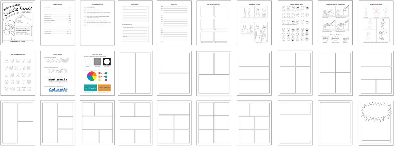 Comic Book Diagram Art Projects For Kids
