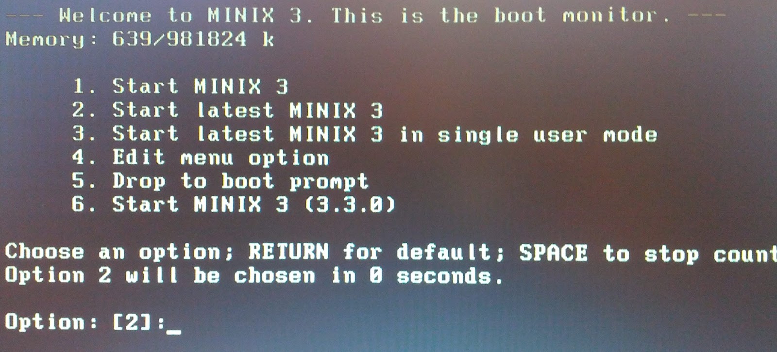 [minix3] Installing experiences Minix3.3.0