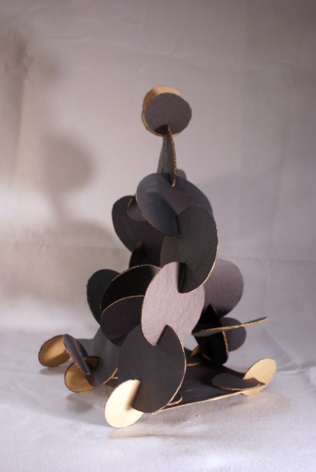 Art Now And Then Planar Abstraction Cardboard Sculpture