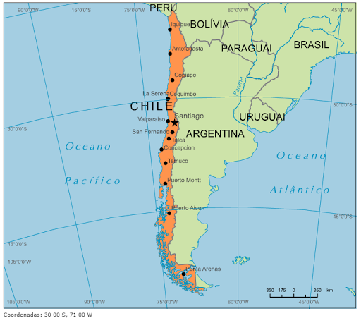 Blog de Geografia: Mapa do Chile