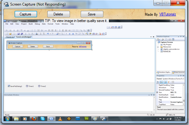 Visual Basic 2008 Tutorials Screen Capture Program Using Visual Basic 2008