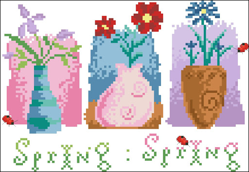 Spring - Counted cross stitch patterns and charts