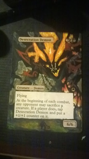 Ciaran Mccloskey: Mtg art alteration design (desecration demon)
