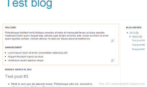 Post 1/8: Using if/else to customize elements in specific pages in Blogger