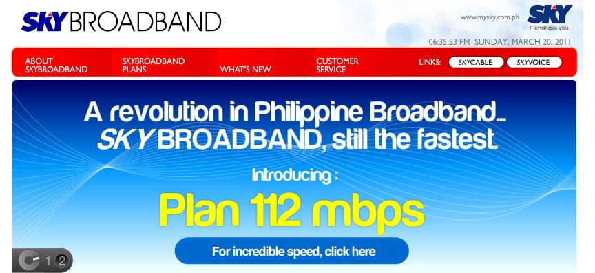 Official Gadget Book: SKYBROADBAND Introducing 112Mbps
