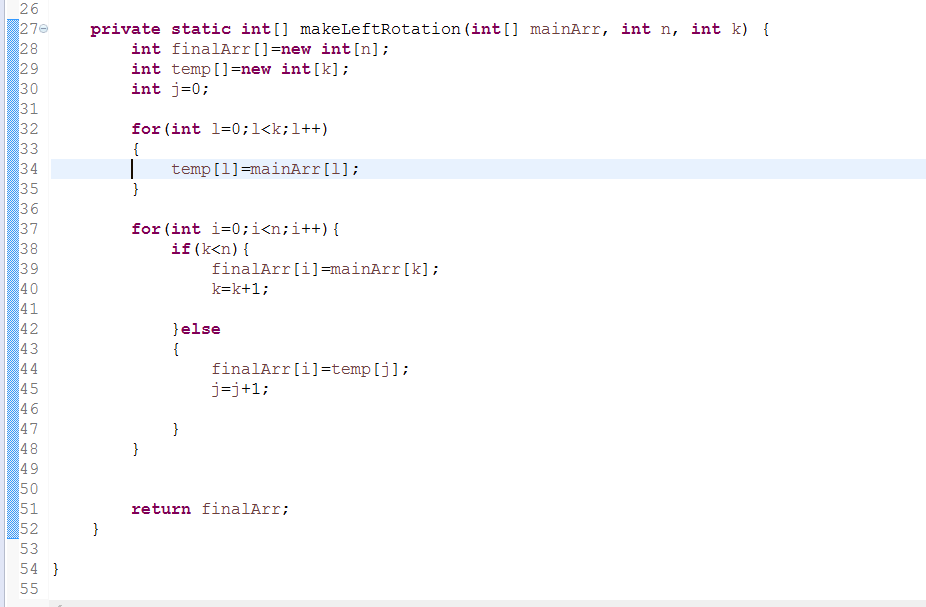 Welcome To The Java World Write A Program In Java To Left Rotate Of