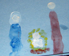 Thumbprint/Fingerprint Nativity Christmas Card | Craft To Art
