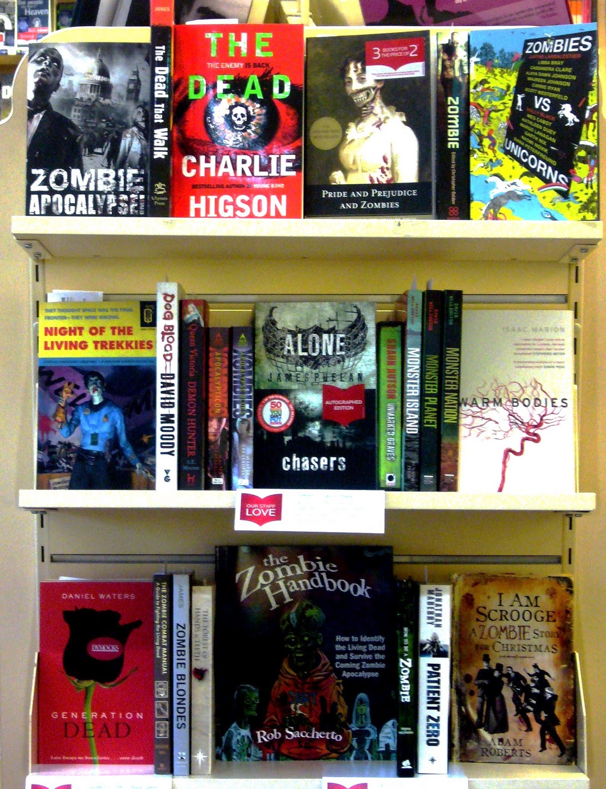 NecroScope: News: Dymocks Southland Bestselling Zombie Titles for Feb 2011