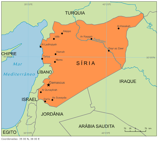 Blog de Geografia: Mapa da Síria