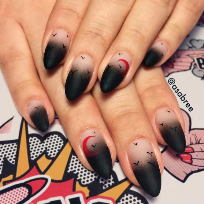 Edgy Ideas For Matte Black Nails To Break The Manicure Monotony Fashionre