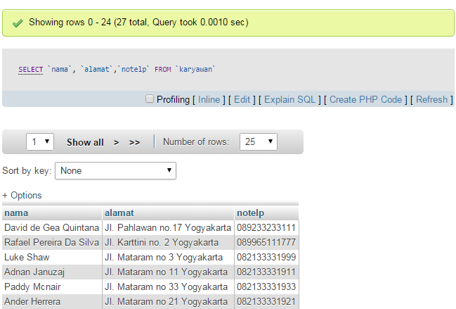 Select Database SQL | Syamadav|
