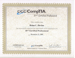 Feels like teen spirit: CompTIA Aplus (A+) Certification