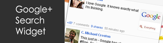 Google+ Search Widget
