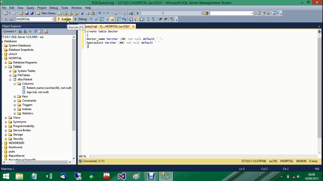 Sql Server 2014 Tutorial Create Sql Server 2014 Table In 2 Ways