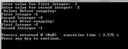 Program To Swap Two Variables Without Using Third Or Temp Variable