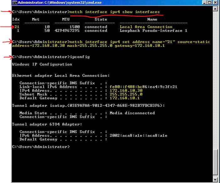 Technology At Work Setting Up A Static Ip Address On Your Windows 2008