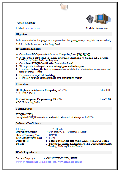 Computer Engineering Resume Format Download Sample Resume Builder