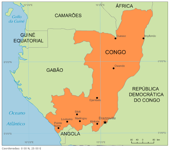 Blog de Geografia: Mapa do Congo