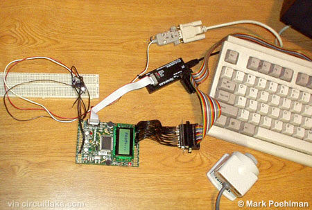 ECP Parallel Port Monitor - Microcontroller Project Circuit