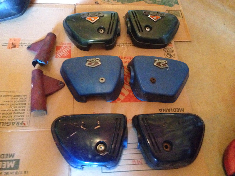 CB350 Parts: Engine, Side Covers, Fenders, Tanks, Misc other. | Honda Twins
