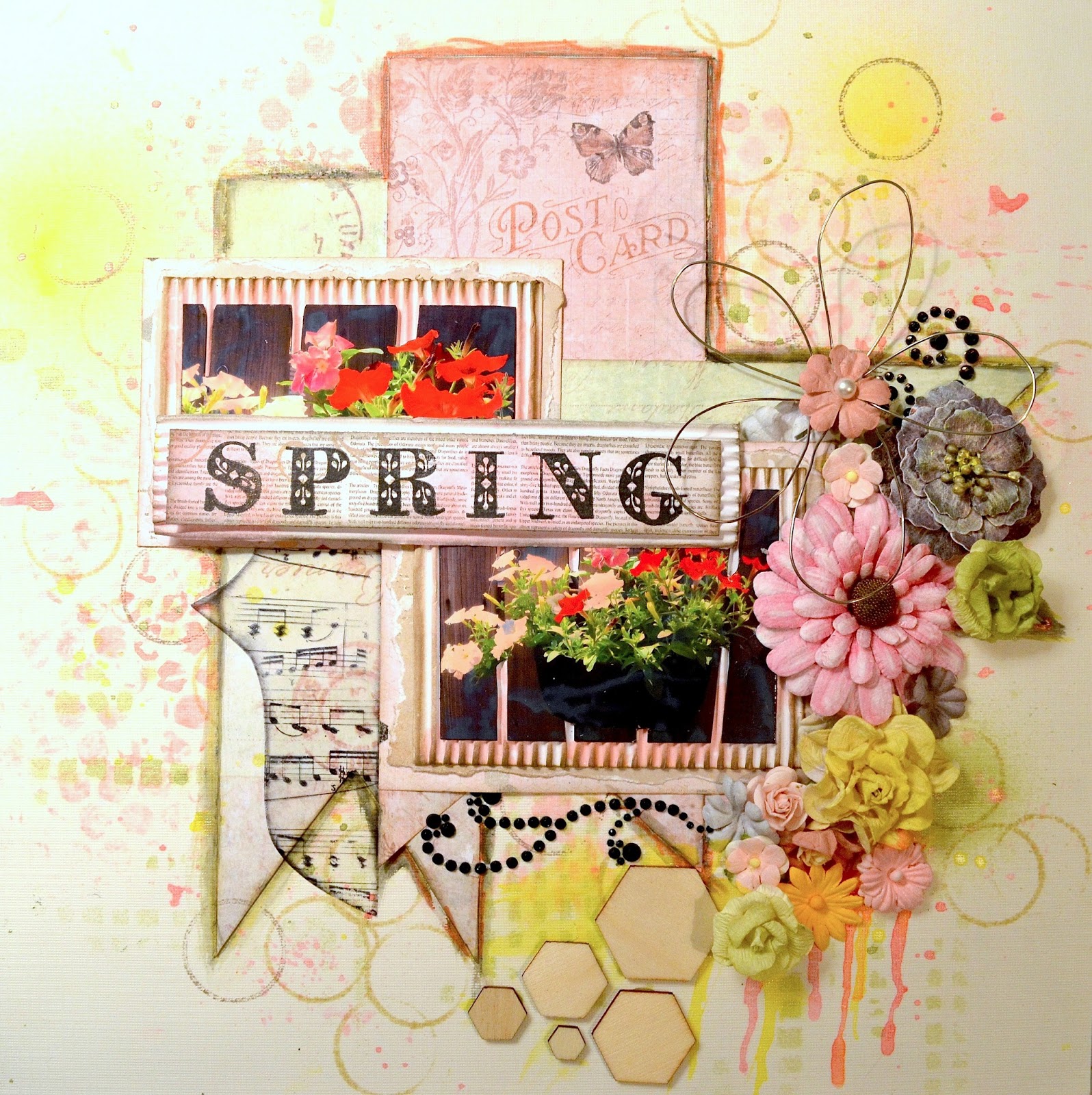 Song Li Design Scrapbook Layout Spring