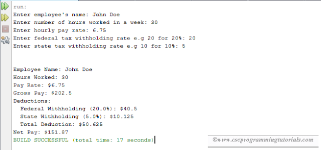Java Payroll Application Computer Science Programming Tutorials