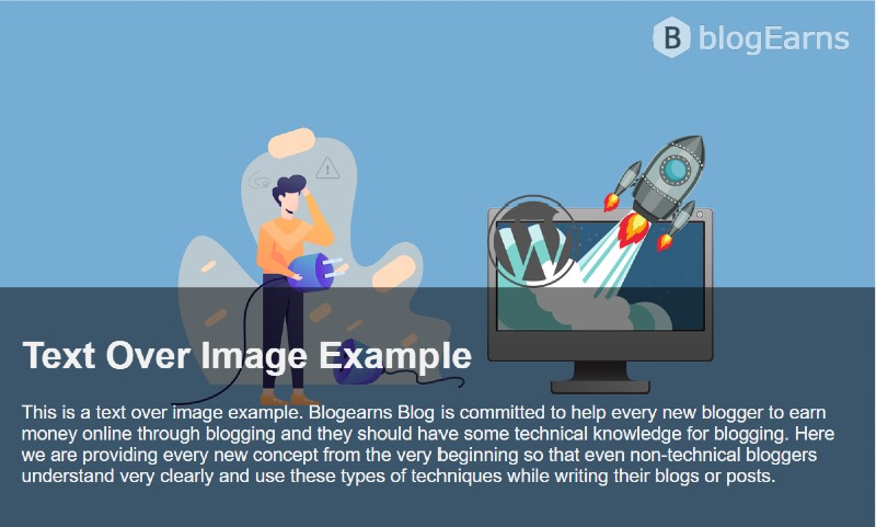 How To Place Text Over An Image With HTML And CSS With Source Code