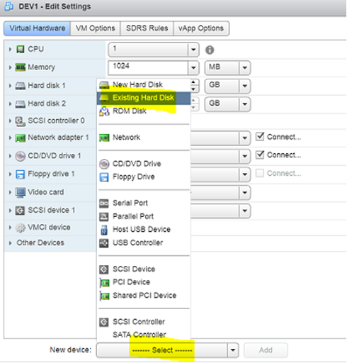 Technical blog: Create Microsoft Cluster in ESXI using RDM disk