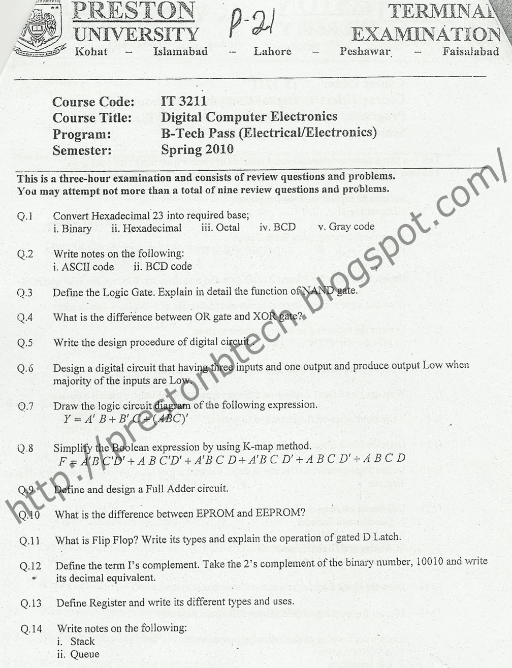 Preston University B.Tech Electronics Electrical Mechanical Civil ...