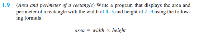 Java Program To Calculate Area And Perimeter Of A Rectangle Computer