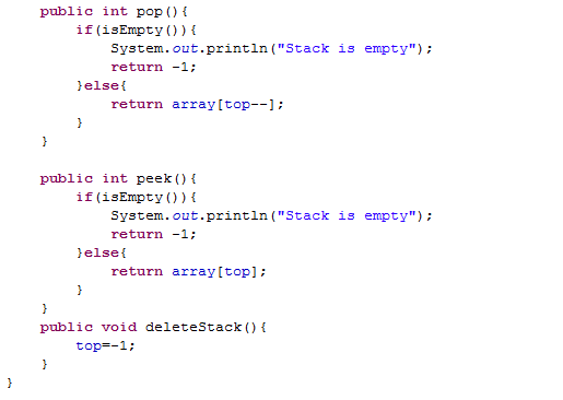 Java Latte Array Implementation Of Stack Data Structure In Java