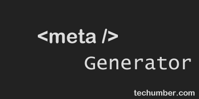 Simple Meta Tag Generator Using Javascript Techumber
