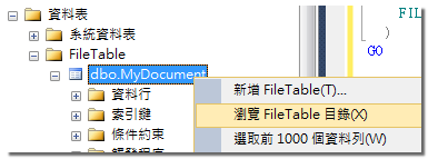 VITO の 學習筆記: FileTable