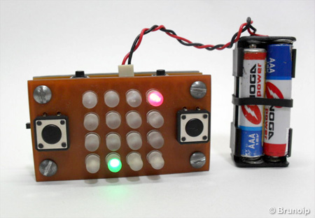 Simple Portable Led Game System - Microcontroller Project Circuit