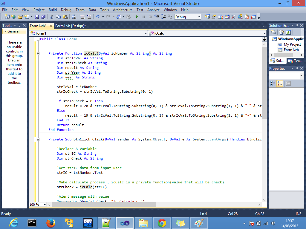 Simple Ic Malaysia Calculator Vb Net