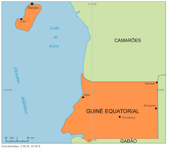 Blog de Geografia: Mapa de Guiné Equatorial