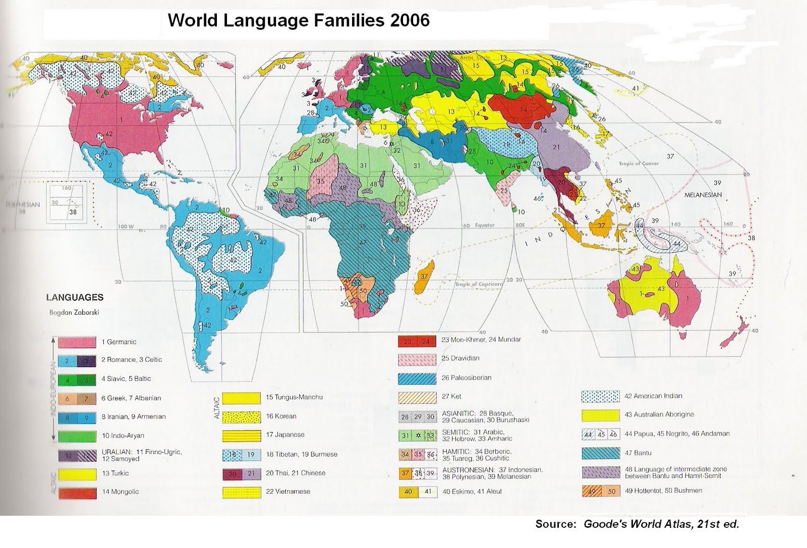 The Centered Librarian Infographic Map Of World Language Families