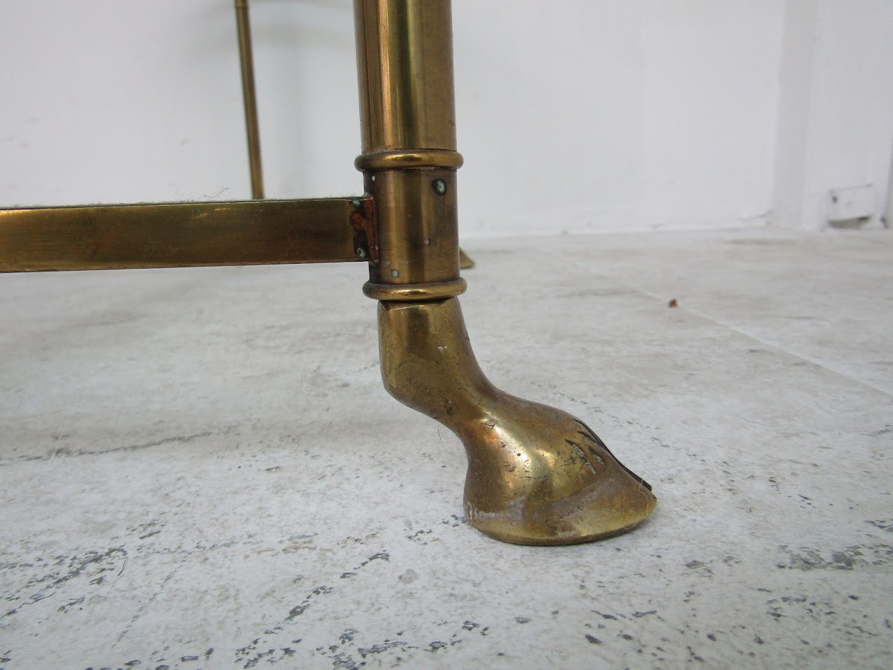 Hoof-Footed Brass Coffee Table