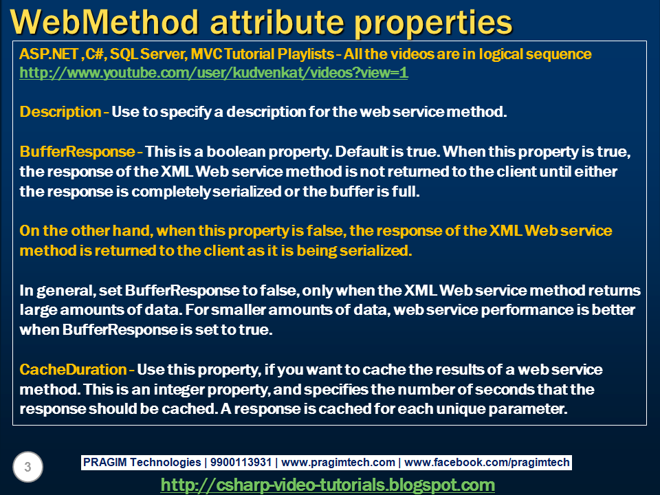 Sql Server Net And C Video Tutorial Part 4 Webmethod Attribute