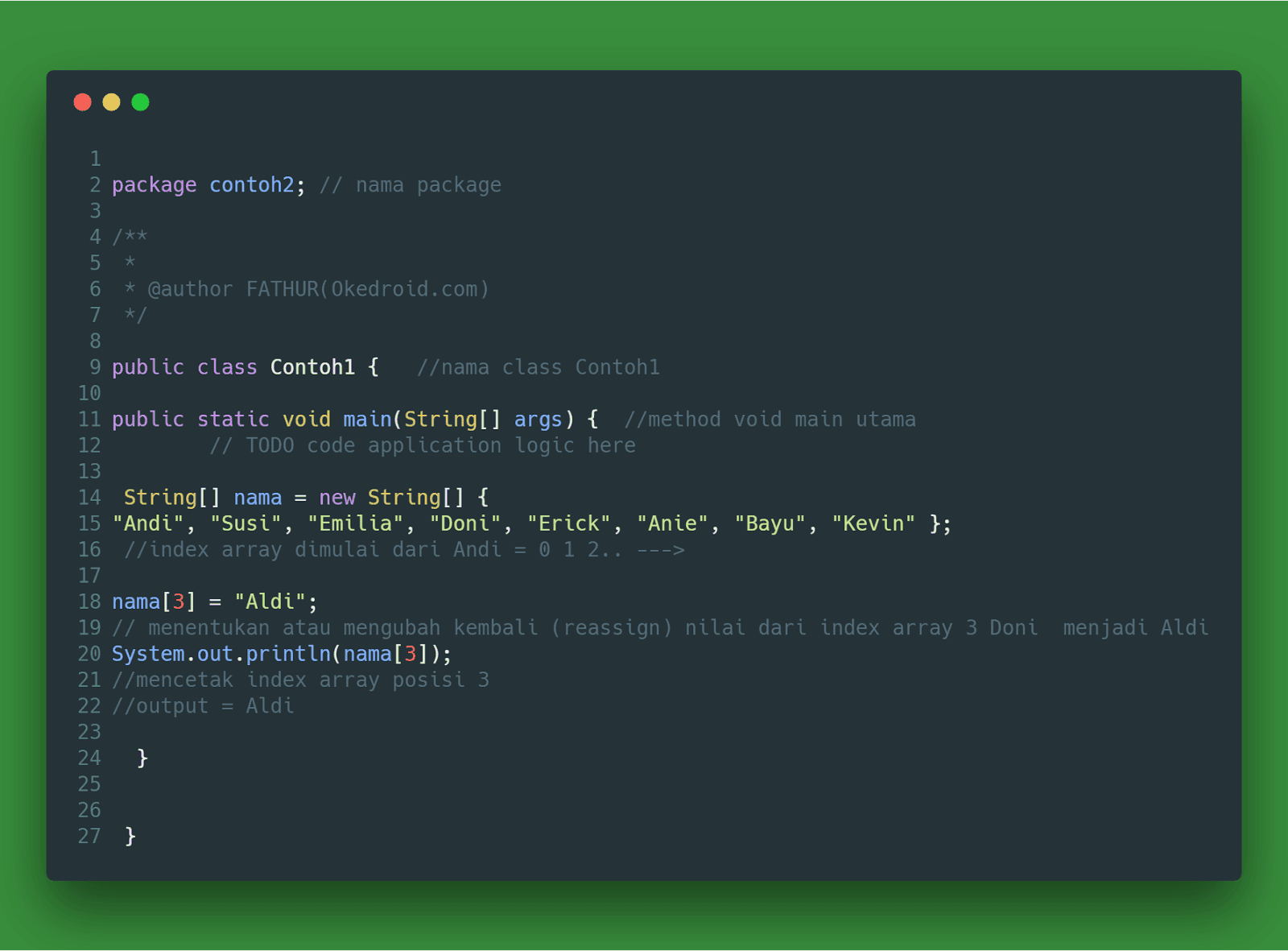 Belajar Mengenal Memakai Array Bahasa Pemrograman Java Java Media Kita