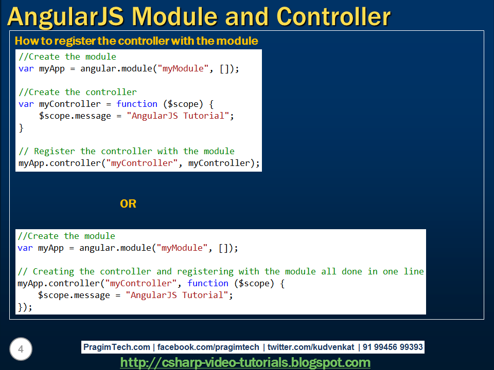 Sql Server Net And C Video Tutorial Angular Modules And Controllers