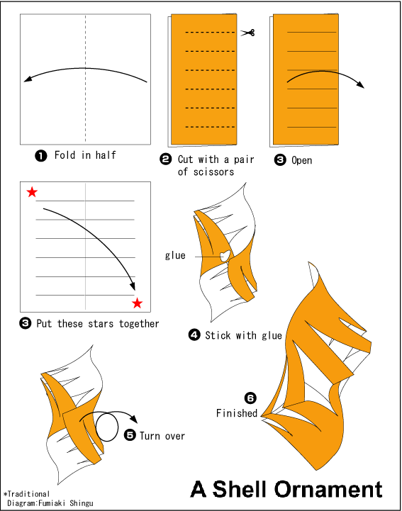 Shell Ornament Easy Origami Instructions For Kids