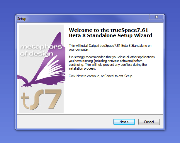 Draises trueSpace - Installation