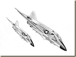Aviation Archives: F4H-1 In Flight Painting and Sketches