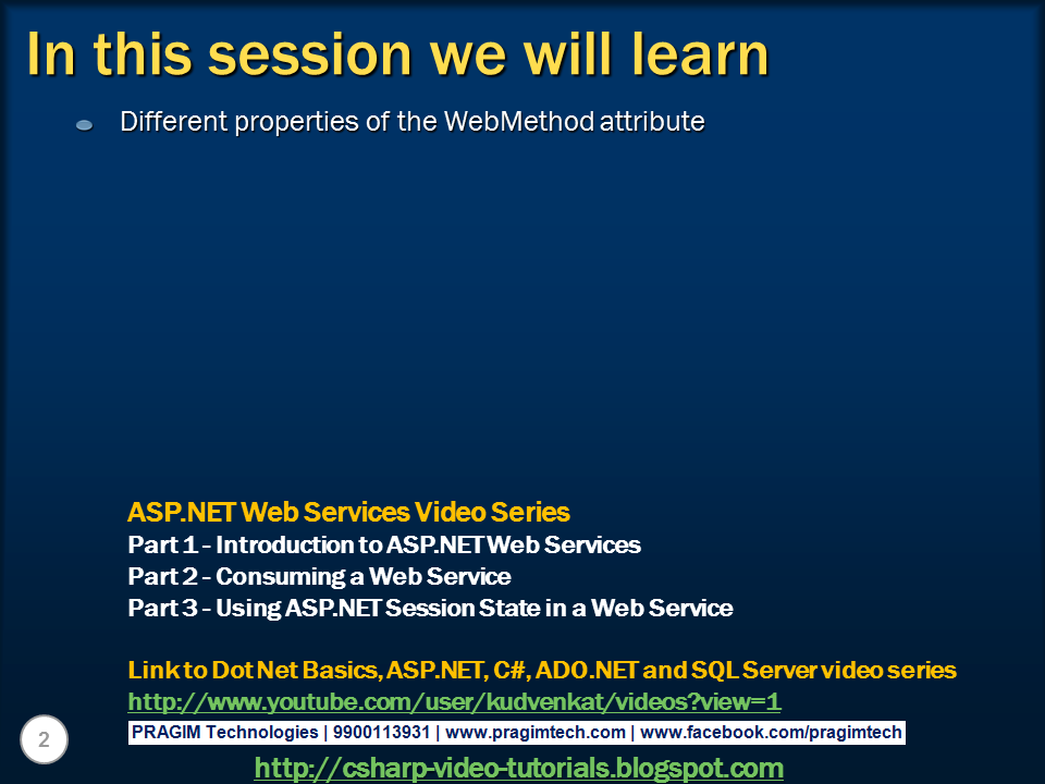 Sql Server Net And C Video Tutorial Part 4 Webmethod Attribute
