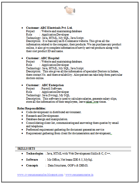 Over 10000 Cv And Resume Samples With Free Download Computer Science