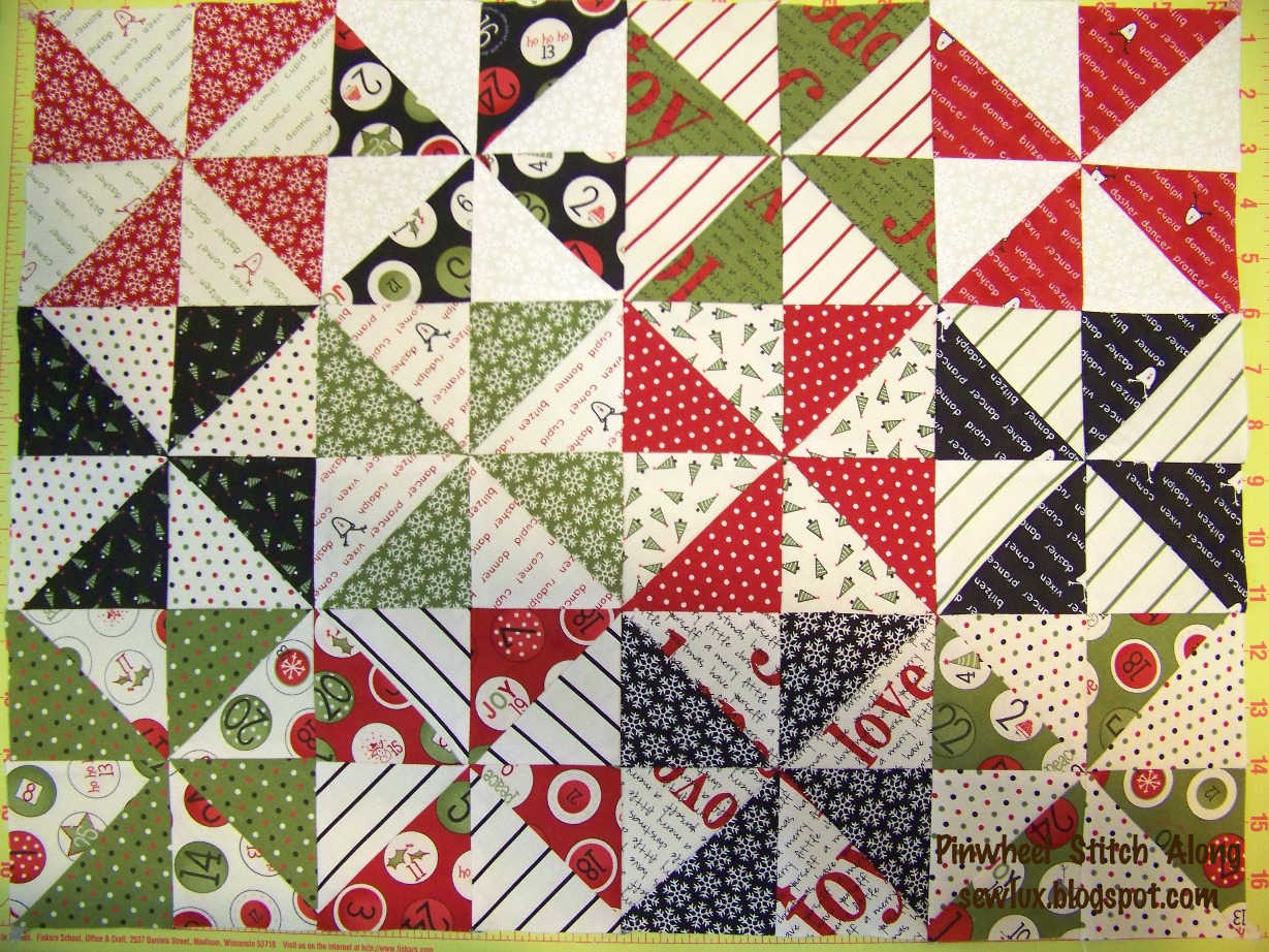 Sew Lux Fabric : Blog: Pinwheel Stitch Along: Week 2 - Stitch Your Blocks