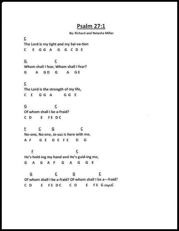 Children S Gems In My Treasure Box Scripture Song Psalms 27 1