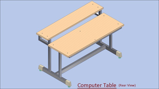 3D Solid Modelling Videos: Autodesk Inventor Tutorial--'Computer Table' (Volume-1)